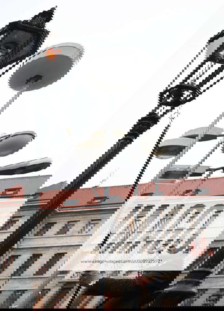 Prague Mayor Bohuslav Svoboda lights up a gas lamp at the opening of an ...