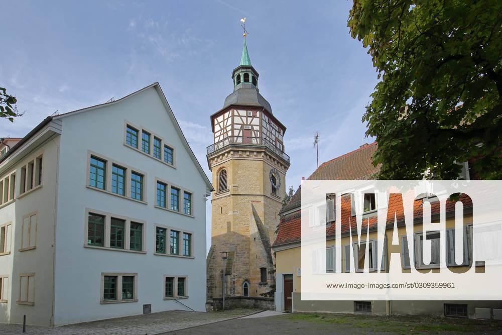 Historical Baroque City tower built 1614 and Landmark, Backnang ...