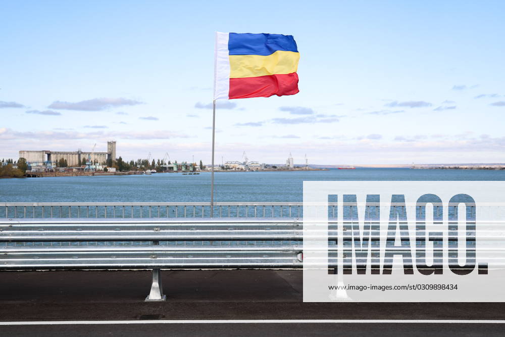 RUSSIA, ROSTOV REGION - : The flag of the Rostov-on-Don Region is seen ...