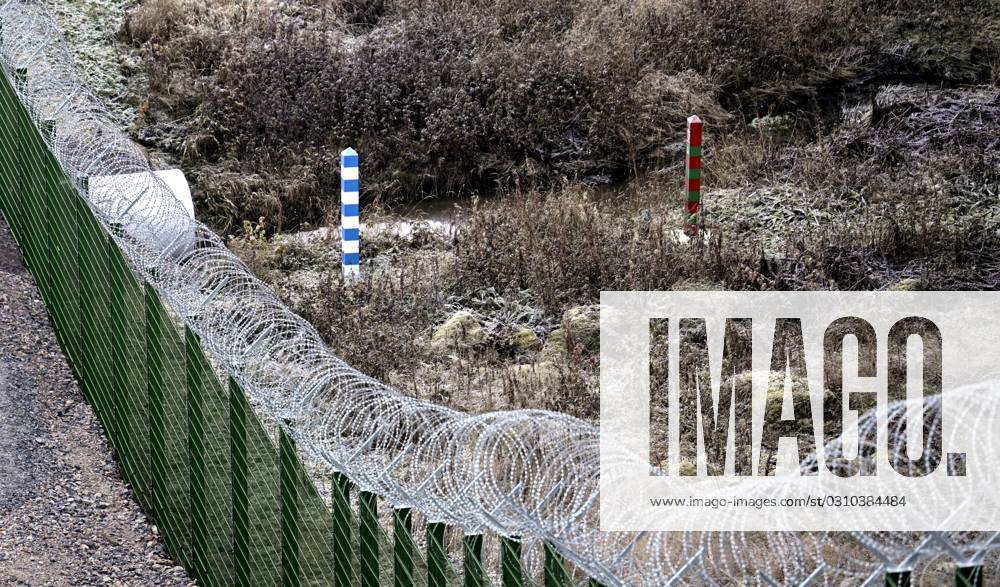 The pilot border fence during the media event of the Finnish Border ...