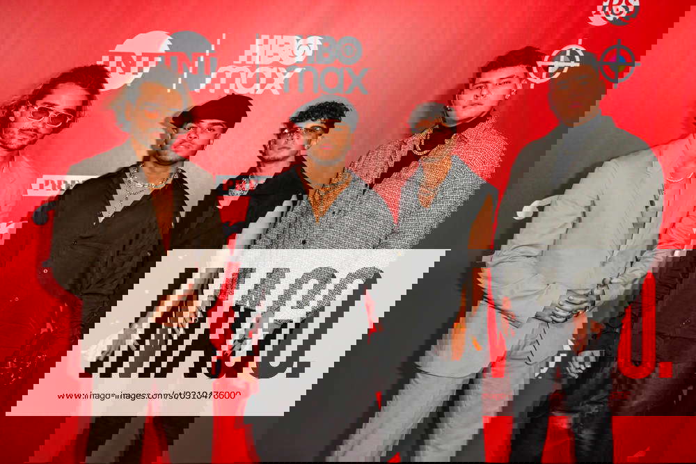 The members of the musical band Hey Brothers poses on the red carpet of ...