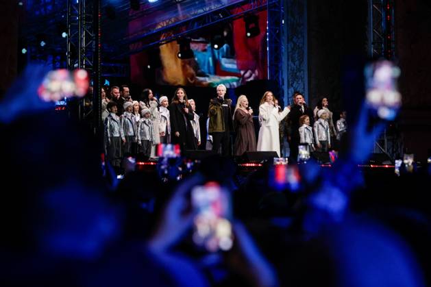 RUSSIA, MOSCOW - : Russian singers Maria Sheix, Shaman, Larisa Dolina ...