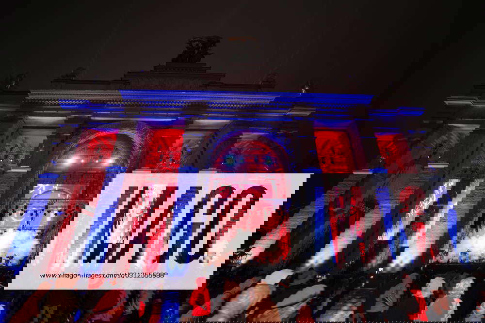 RUSSIA, MOSCOW - : An illuminated main entrance is seen during the ...