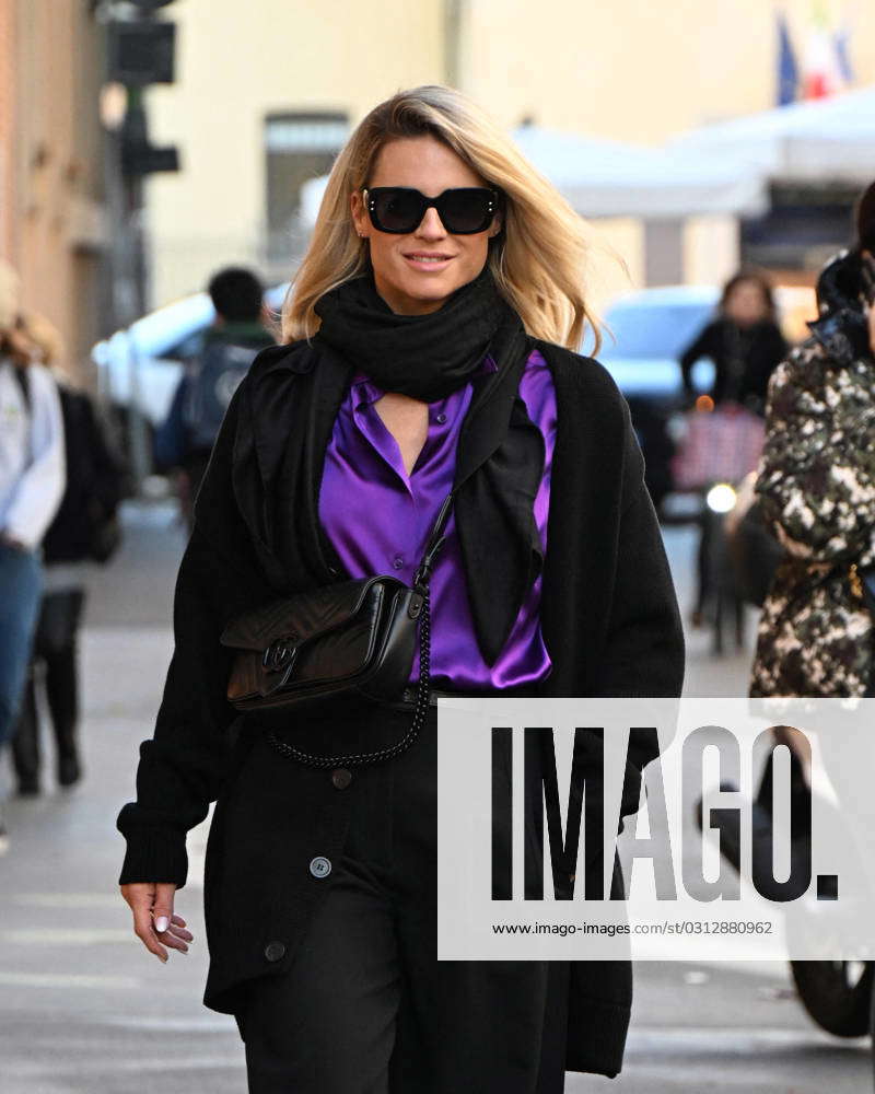 Milan, Michelle Hunziker out for a walk Milan, Michelle Hunziker out ...