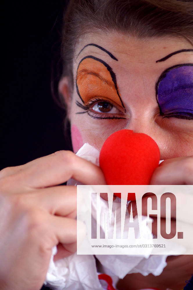 Funny buffon sick with the flu, model released, , 275666, clown, funky ...