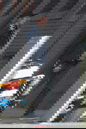 EXCLUSIVE: Dax Shepard, Adam Brody and Michael Pena seen on the set ...