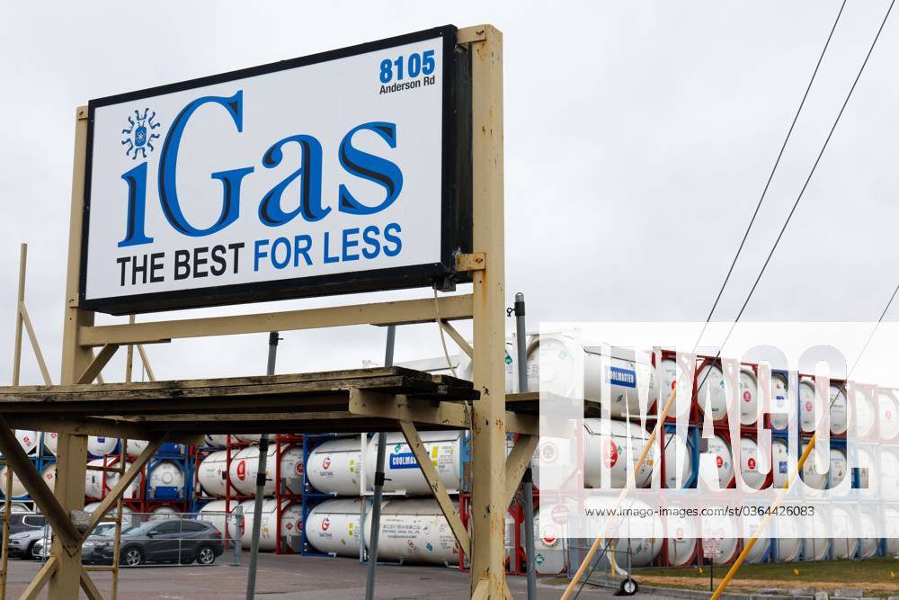 November 14, 2023, Tampa, Florida, USA: The exterior of iGas USA, Inc. a refrigerant company with