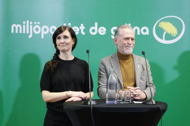 Newly-elected speaker Märta Stenevi and newly-elected speaker Daniel ...