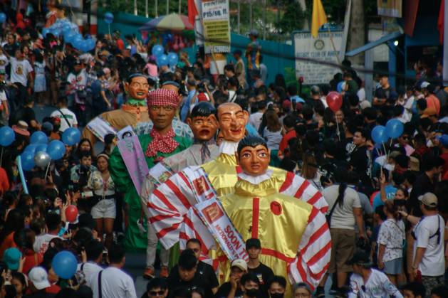 Angono, Rizal, Philippines: A papier-mache statues walks in the street ...