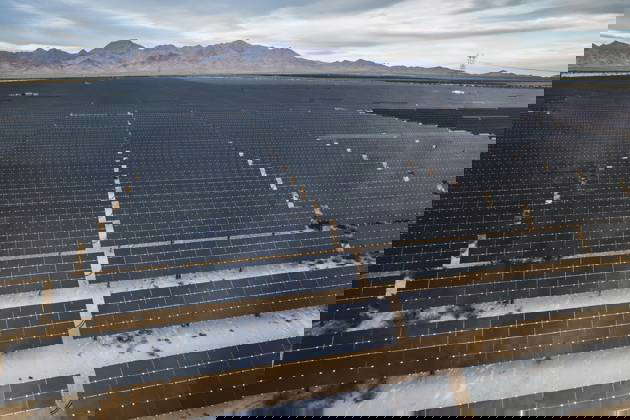 Massive industrial solar farm, Primm, Nevada Primm, Nevada, United States