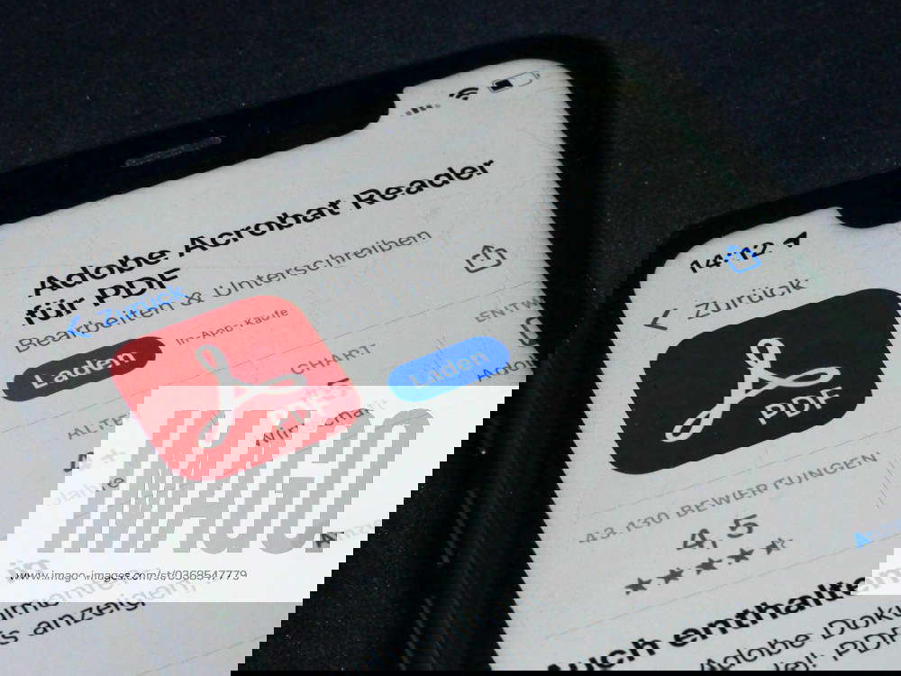App Store Apple Apple App Store on an iPhone Apps as practical everyday helpers Adobe Acrobat
