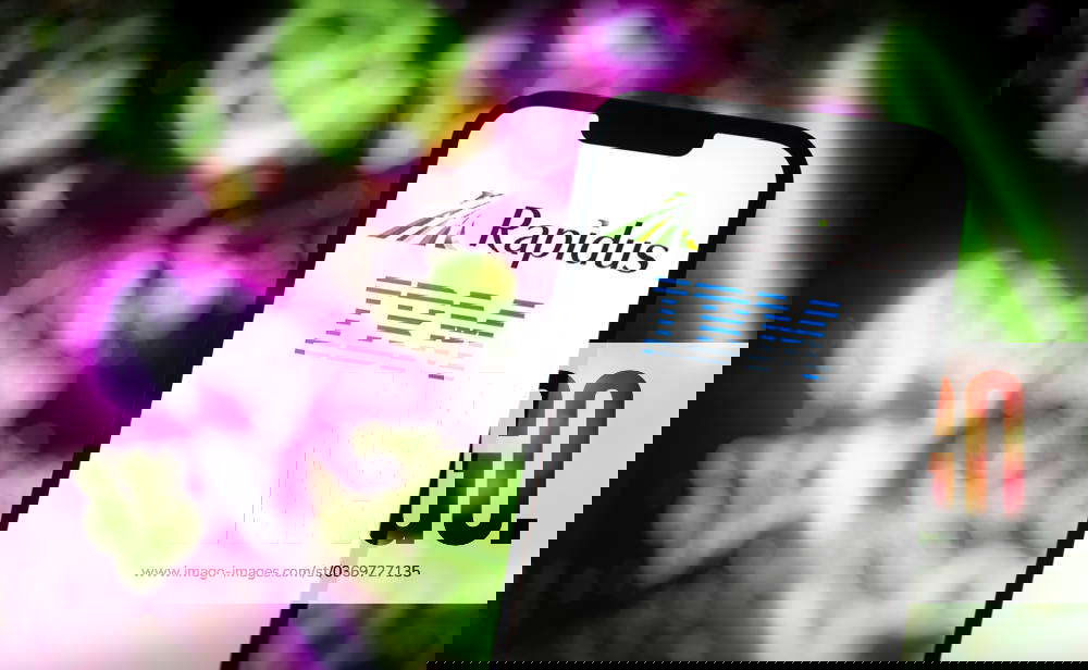 Top Earning Brand Illustrations The Rapidus and IBM logos are seen in this photo illustration on