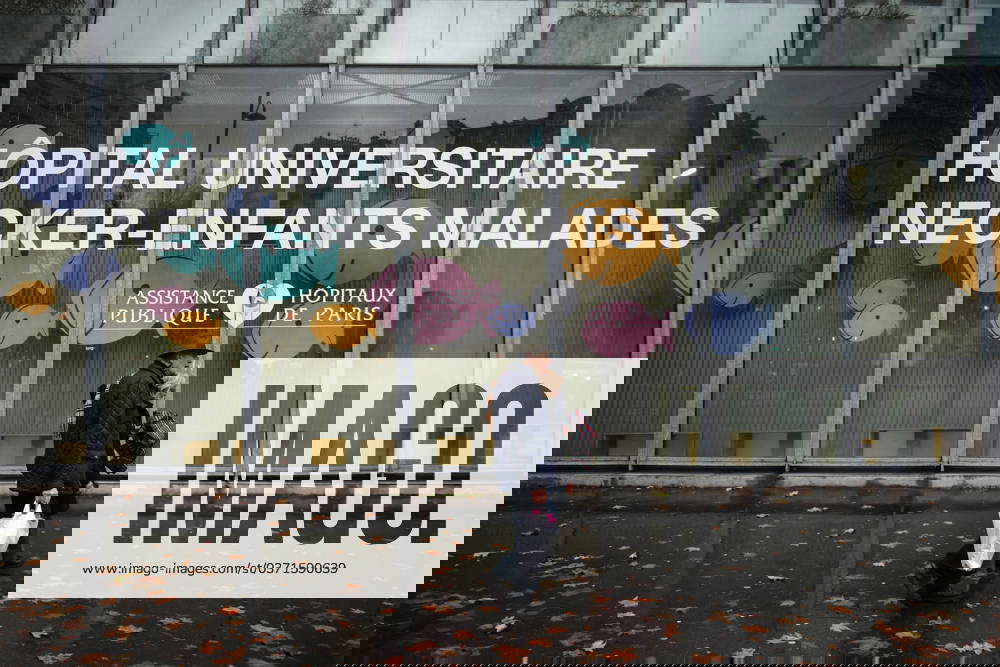 Press Visit To CRCM At Necker Hospital - Paris A pedestrian walks past ...