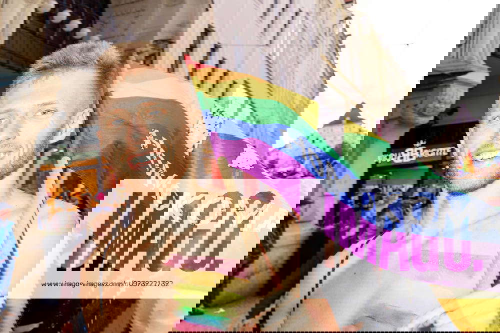 Linus Lewandowski from Homokomando at CSD Goerlitz. CSD Goerlitz LGBT ...