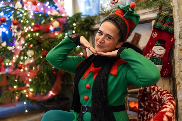 Croatia Santa Clause Zeljko Matagic dressed as Santa Claus gives a ...