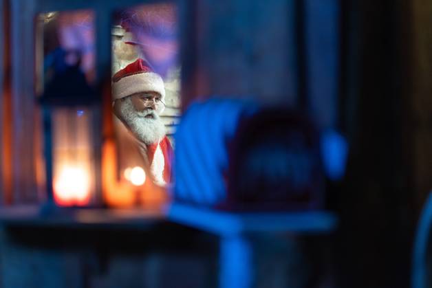 Croatia Santa Clause Zeljko Matagic dressed as Santa Claus gives a ...