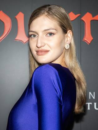 Simona Andrejic at arrivals, New York Special Screening of SALTBURN ...