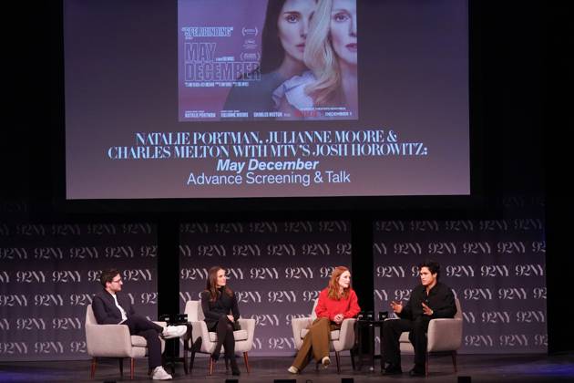 Josh Horowitz, Natalie Portman, Julianne Moore, Charles Melton in ...