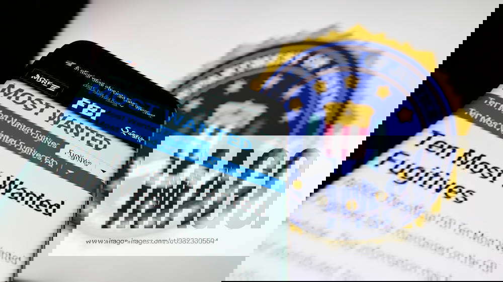 Smartphone with website of US Federal Bureau of Investigation (FBI) on ...