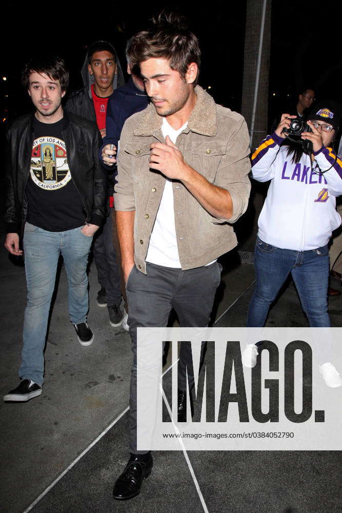Zac Efron is spotted at the Staples Center where he watched the Lakers ...