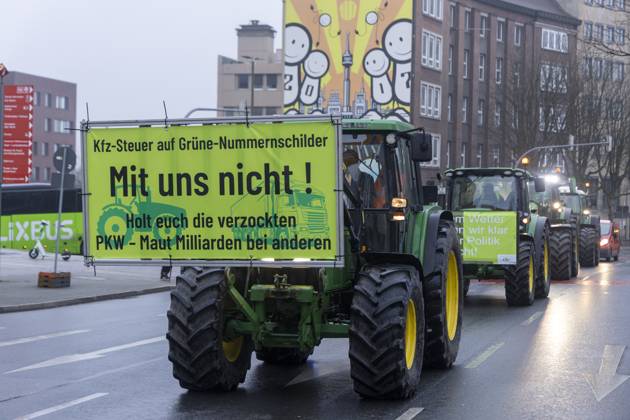 Bauernproteste. 06.01.2024, EU, DEU, Deutschland, Nordrhein-Westfalen ...