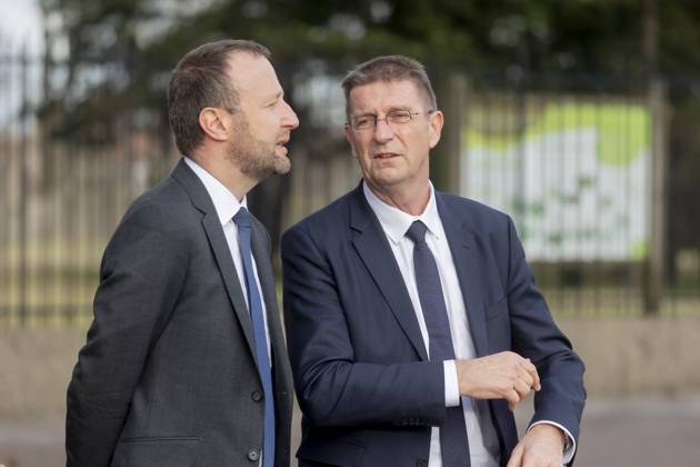 Grande Synthe, France Visit to the Arcelor Mittal Group steel plant. On ...