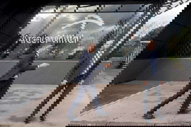 Grande Synthe, France Visit to the Arcelor Mittal Group steel plant. On ...