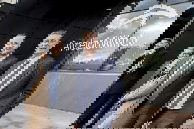 Grande Synthe, France Visit to the Arcelor Mittal Group steel plant. On ...