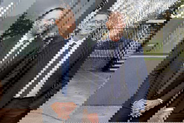 Grande Synthe, France Visit to the Arcelor Mittal Group steel plant. On ...