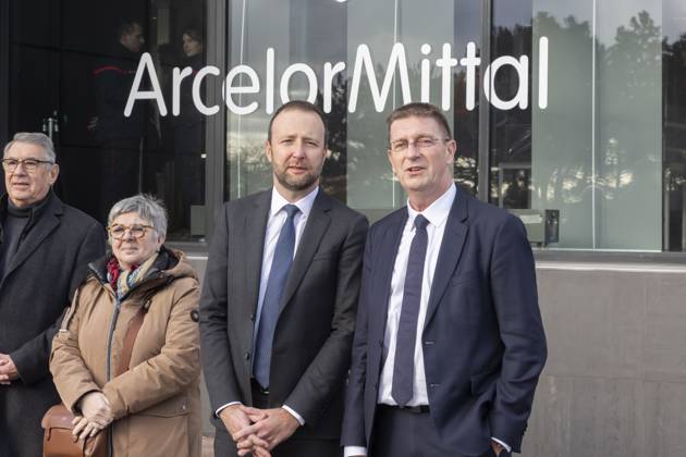 Grande Synthe, France January 15, 2024 - Visit to the Arcelor Mittal ...