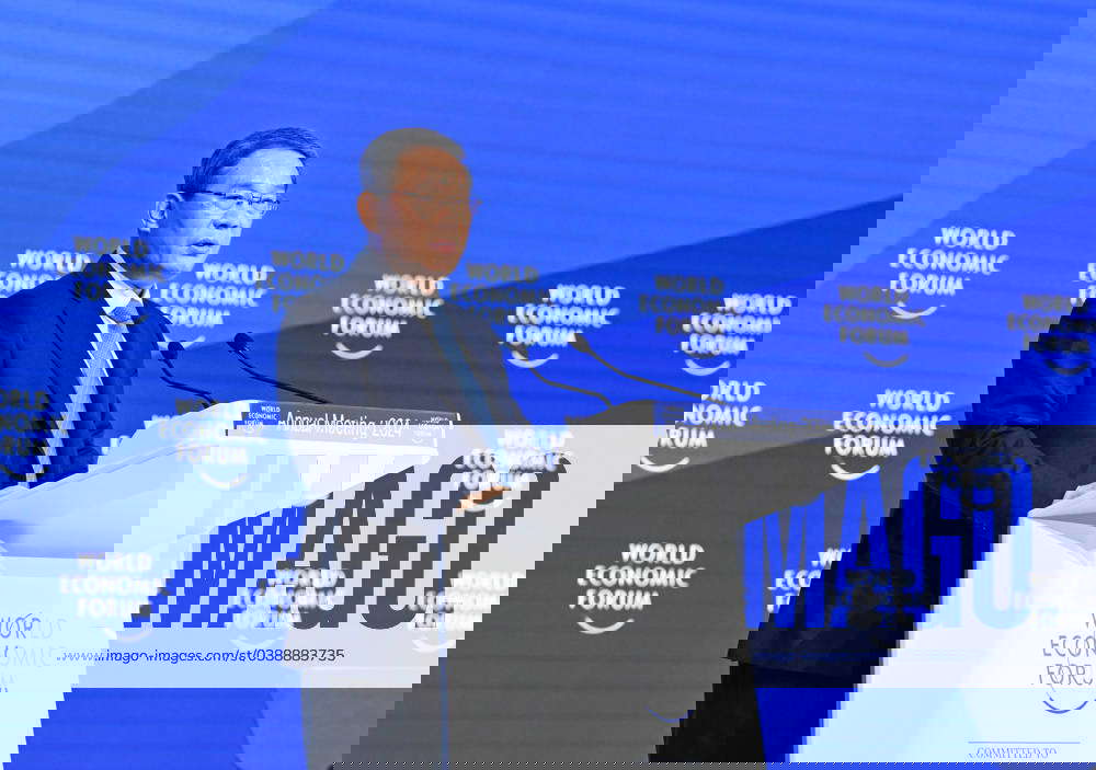 (240116) -- DAVOS, Jan. 16, 2024 -- Chinese Premier Li Qiang attends ...