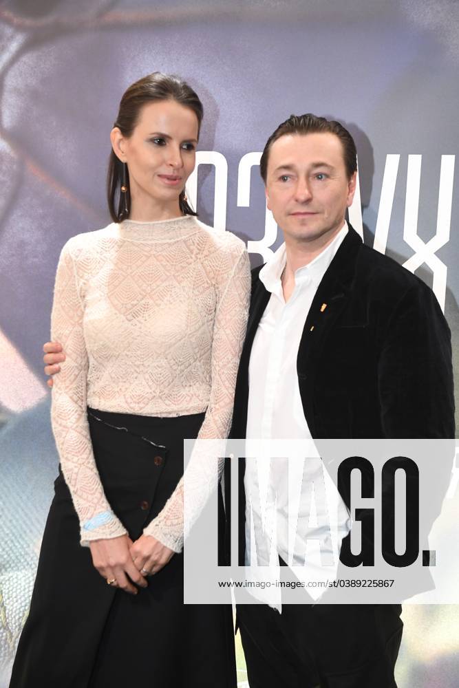 Moscow. Actor Sergei Bezrukov with his wife, director Anna Matison, at ...