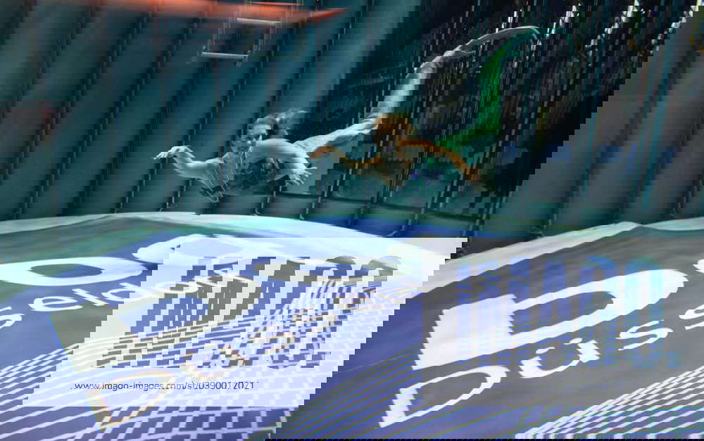 The mermaid actress MEERMAID LILLE dives in the Dive Center, in the ...