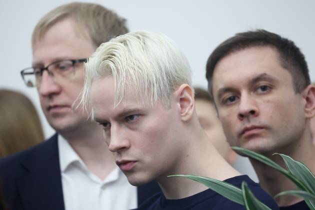 RUSSIA, MOSCOW - : Singer Shaman receives his campaign surrogate ID at ...