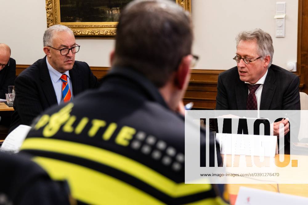 VLAARDINGEN - Chief Public Prosecutor Hugo Hillenaar during a meeting ...
