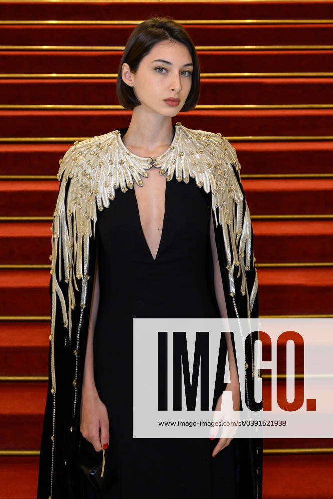 PFW - Sara Shaibi Photocall Myriem B attends the Sara Shraibi Haute ...