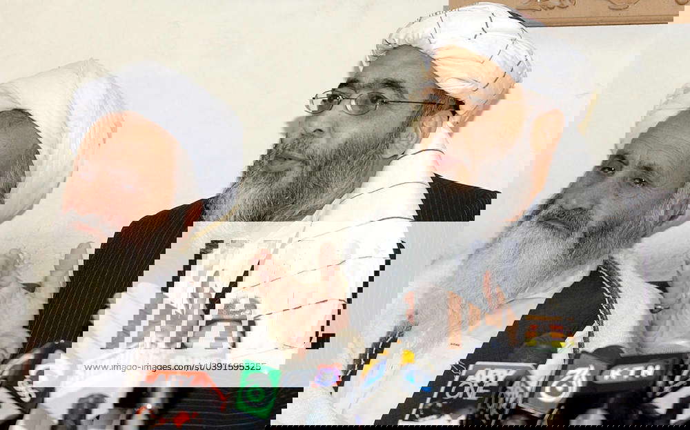 Jamiat Ulema-e-Islam (JUI-F) leader, MNA Hafiz Hussain Ahmed along with ...