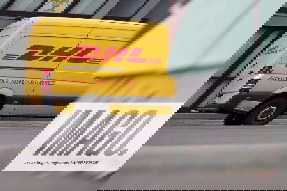 A DHL parcel delivery van parked in Cologne Theme image, symbolic image ...