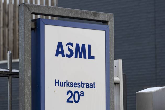 Logo Of ASML At The Headquarters Logo of ASML - Advanced Semiconductor ...