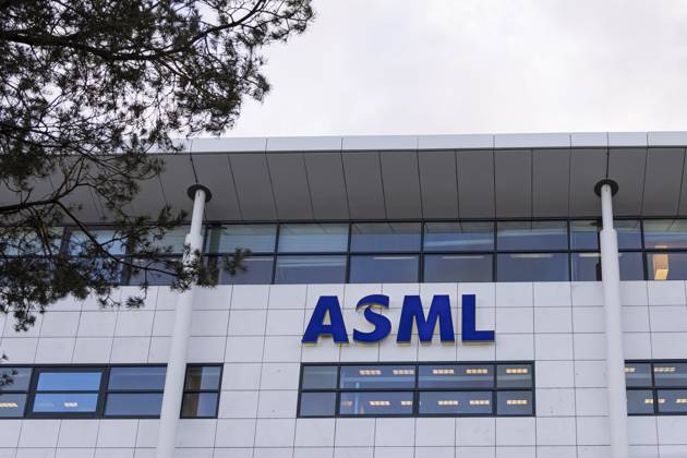 Logo Of ASML At The Headquarters Logo of ASML - Advanced Semiconductor ...
