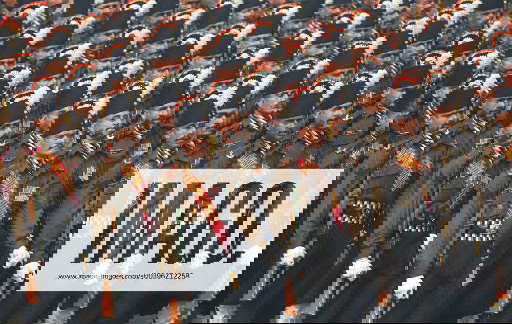 NEW DELHI, INDIA JANUARY 26: A contingent of the Grenadier Regiment ...