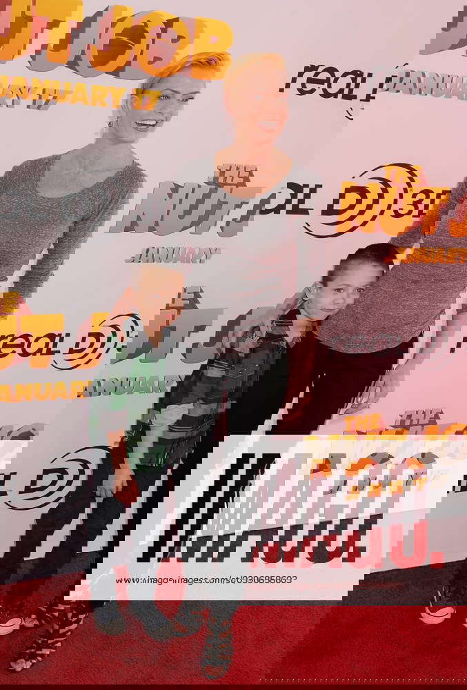 Jaime Pressly and son Dezi James Calvo arrive at The Nut Job Los ...