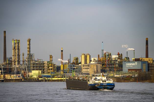 Scenery of Chempark Leverkusen, Bayer Leverkusen, chemical park ...