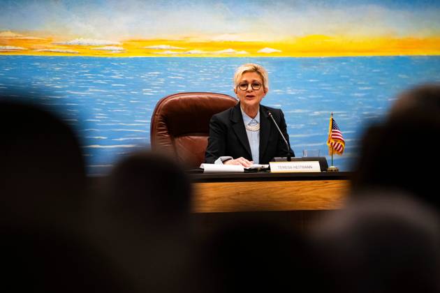 Syndication: Naples Daily News, Mayor Teresa Heitmann speaks at the ...