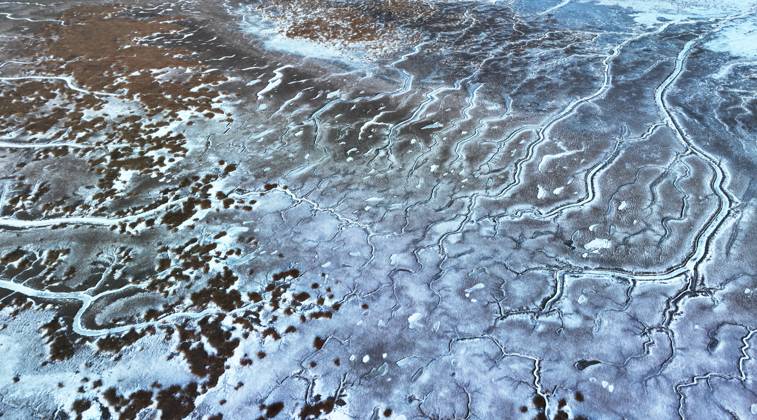 SHENYANG, Feb. 2, 2024 -- An aerial drone photo taken on Jan. 31, 2024 ...