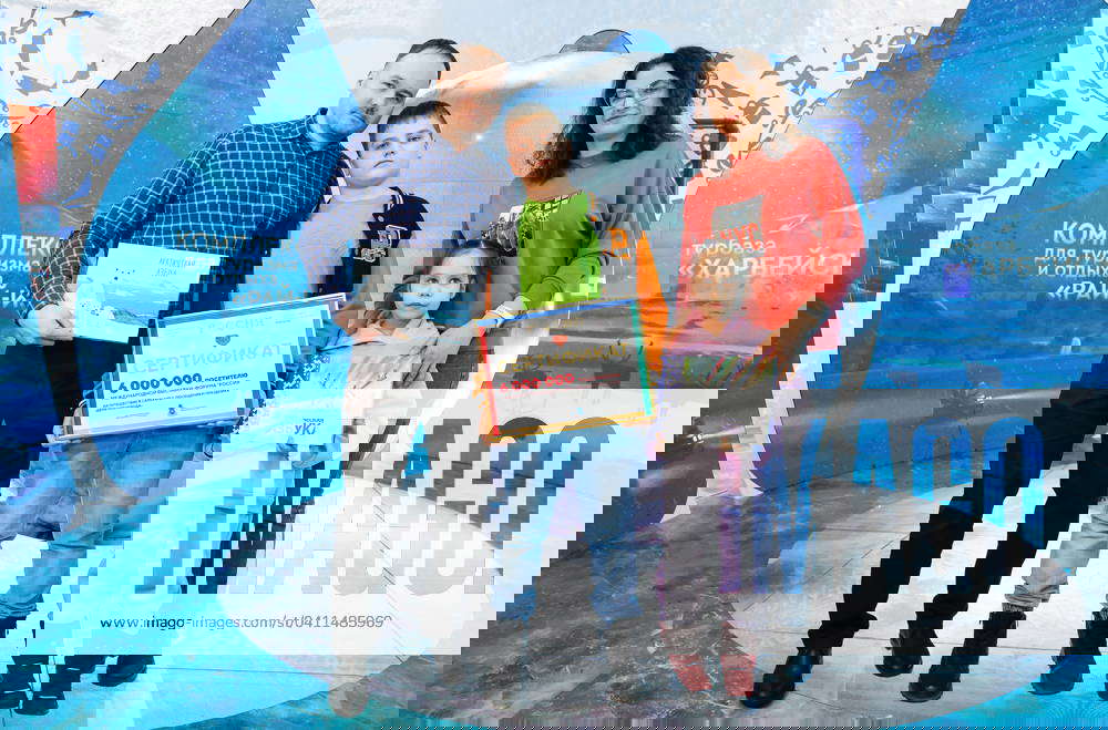 RUSSIA, MOSCOW - FEBRUARY 4, 2024: Dmitry Yershov, the 6,000,000th visitor, his wife Irina and