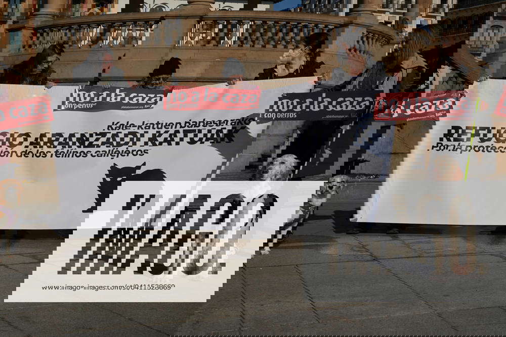 Protest against hunting with dogs in Spain - 04 Feb 2024 Protesters ...