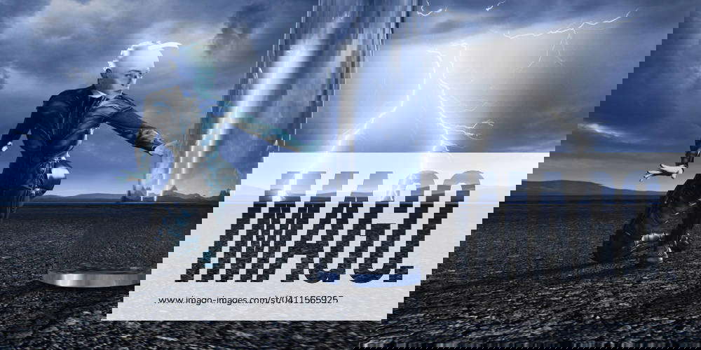 Alien woman examining tube in remote landscape Palmerston North ...