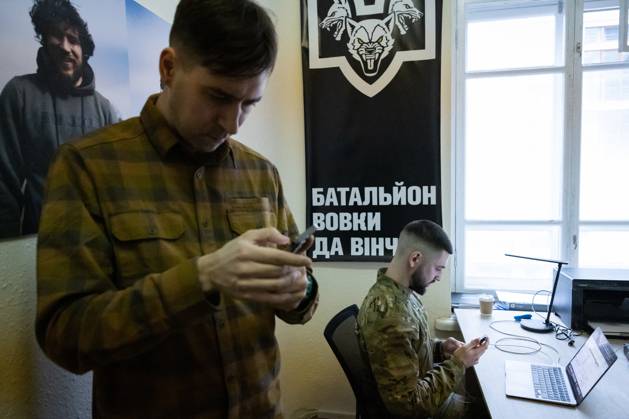 February 10, 2024, Kyiv, Ukraine: Serviceman of a battalion Da Vinci s ...