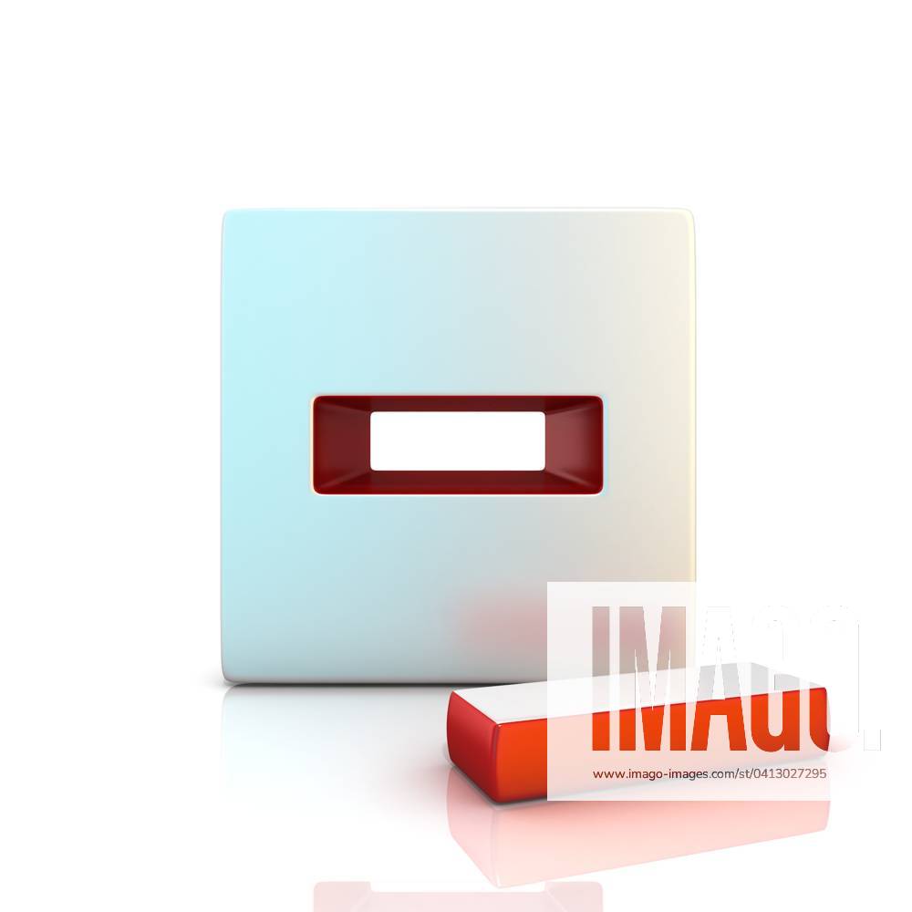 Minus sign. 3D Minus sign. 3D render illustration, isolated on white ...